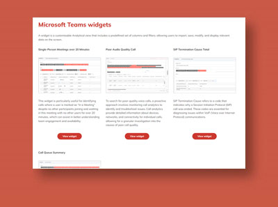 Microsoft Teams widgets